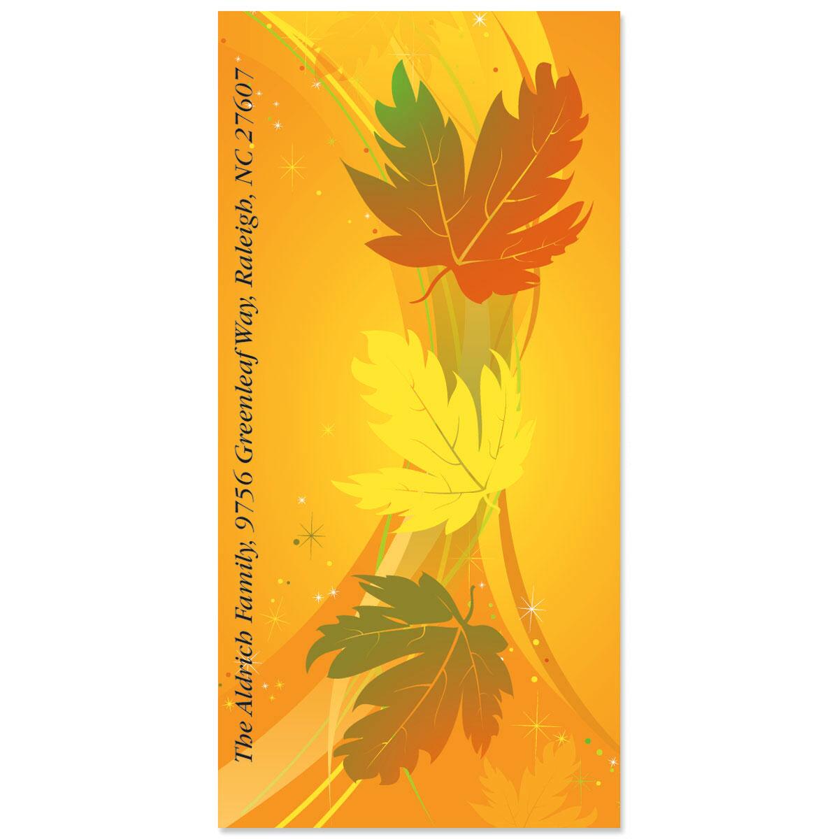 Leaves of Fall Oversized Return Address Labels | Colorful Images