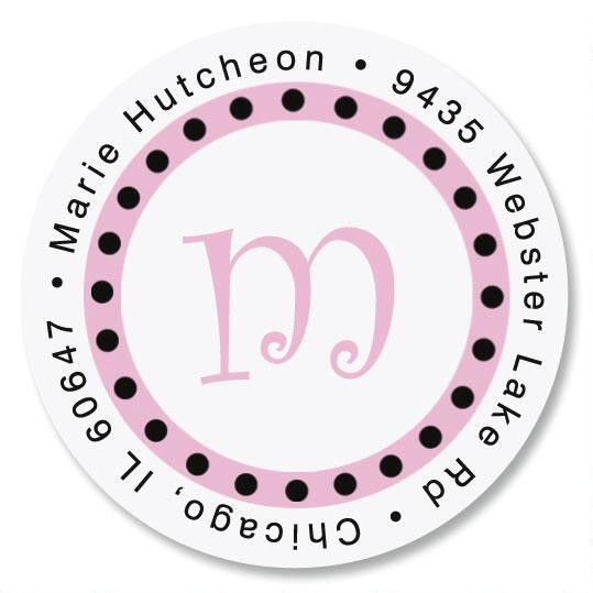 Leeza Initial Round Return Address Labels | Colorful Images