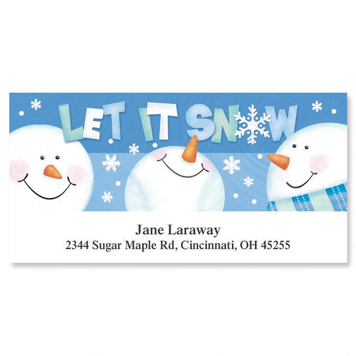 Let it Snow Deluxe Return Address Labels | Colorful Images