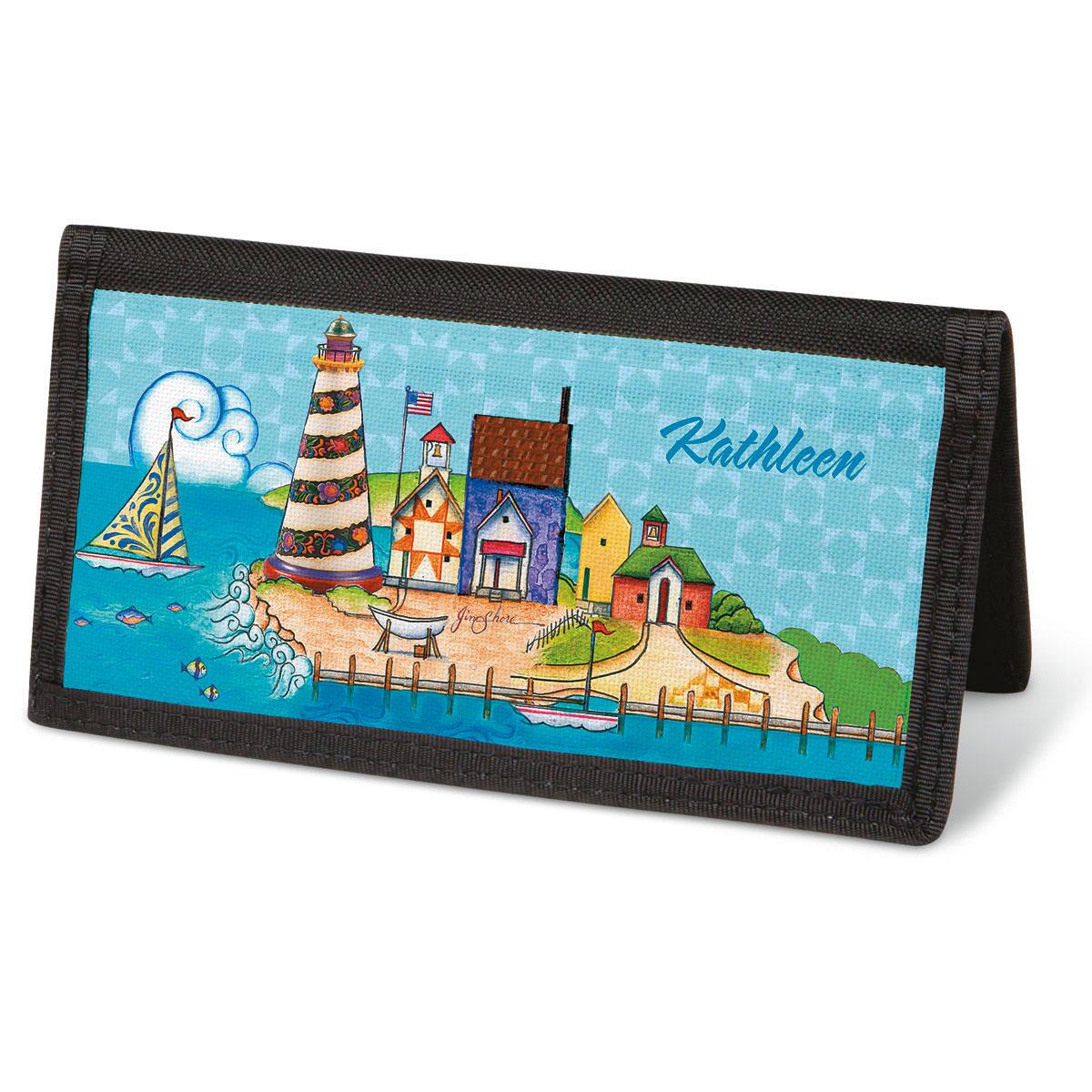 Lighthouse by Jim Shore Checkbook Cover - Personalized | Colorful Images