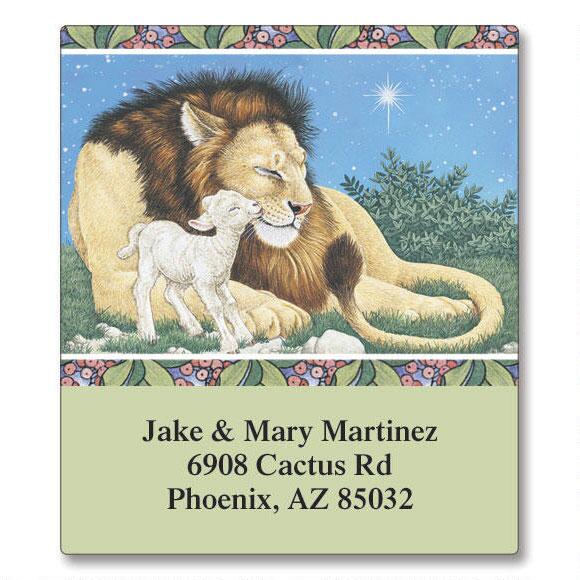 Lion Lamb Select Address Labels | Colorful Images