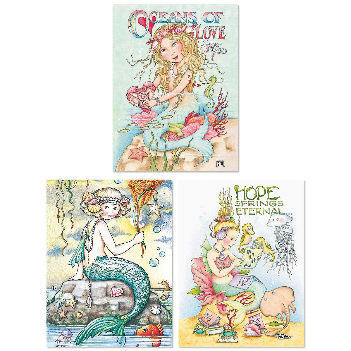 Mary's Mermaids Custom Note Cards by Mary EngelbreitÂ® | Colorful Images
