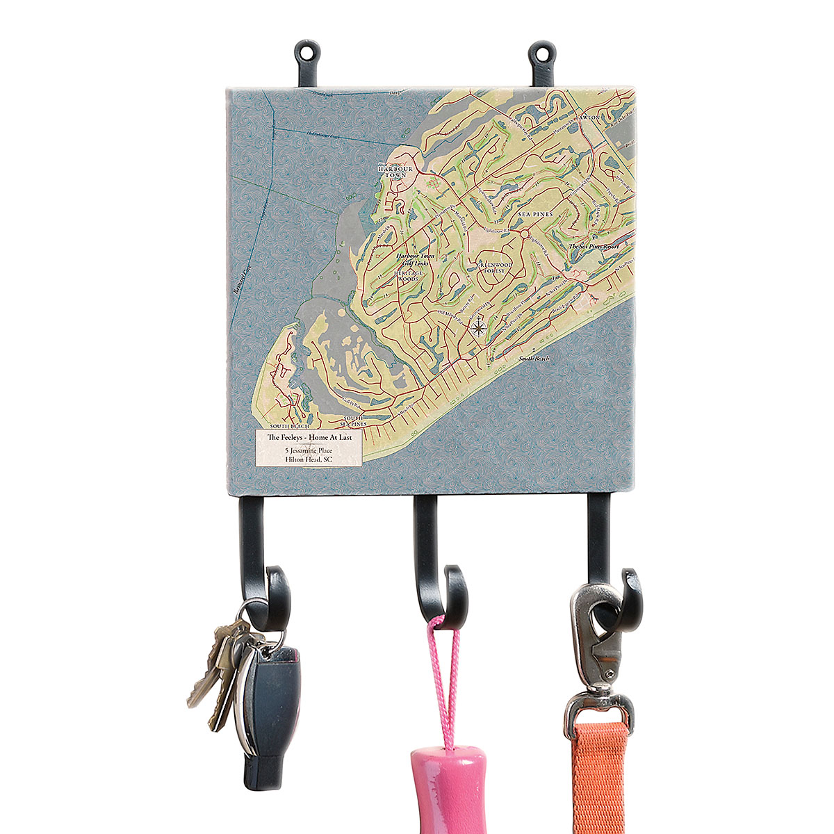 Classic Map Personalized Wall Hooks | Colorful Images