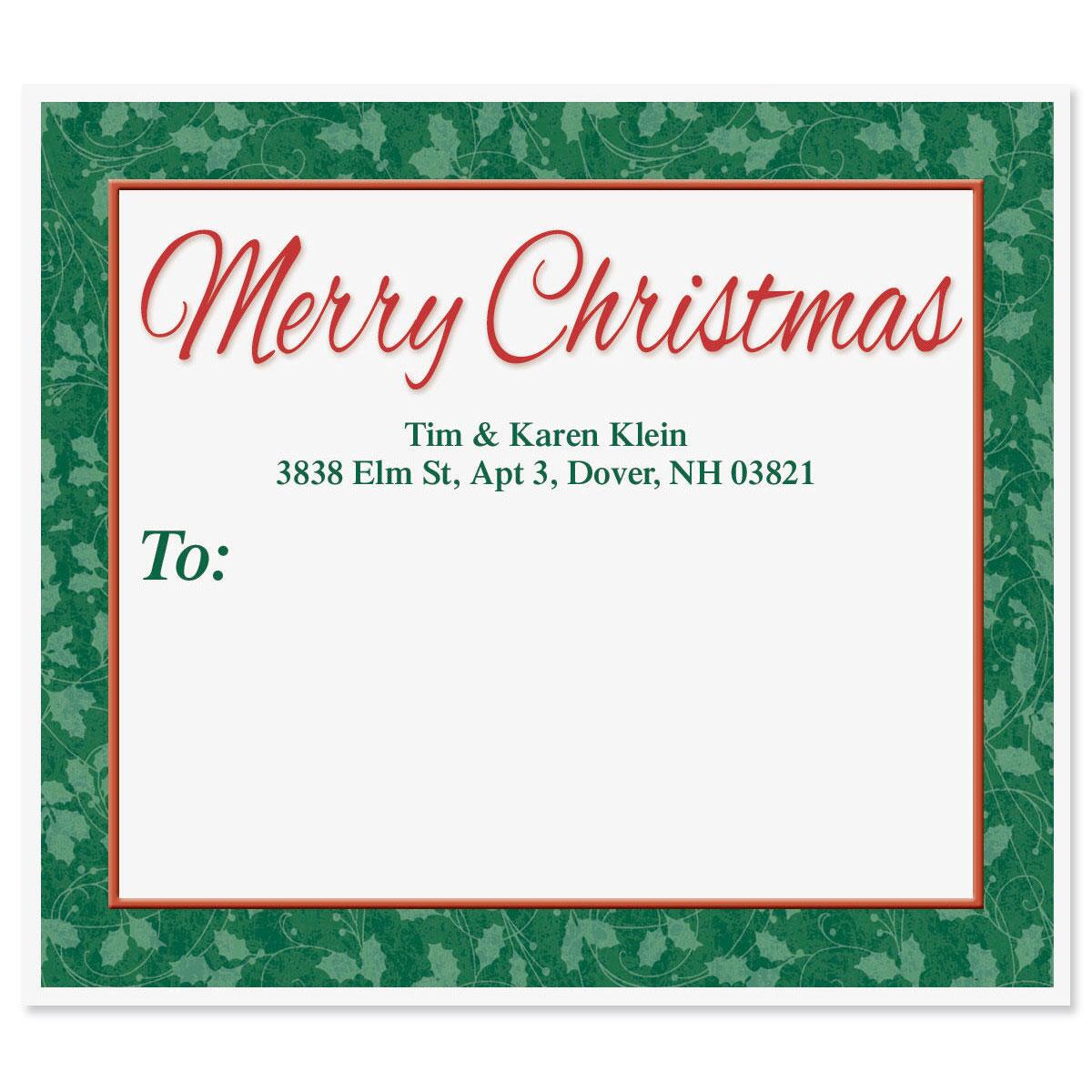 Merry Christmas Package Labels | Colorful Images