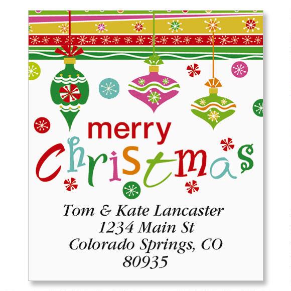 Merry Christmas Select Return Address Labels | Colorful Images