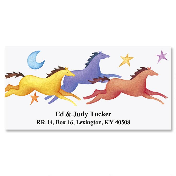 Moon Prance Deluxe Return Address Labels | Colorful Images