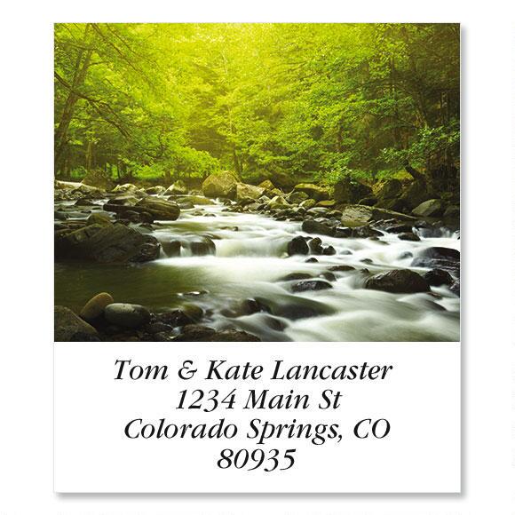 Mountain River Select Return Address Labels | Colorful Images