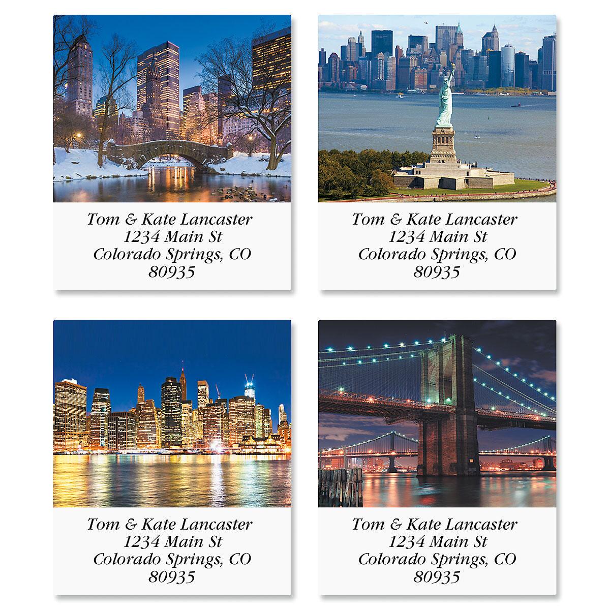 New York Select Return Address Labels | Colorful Images