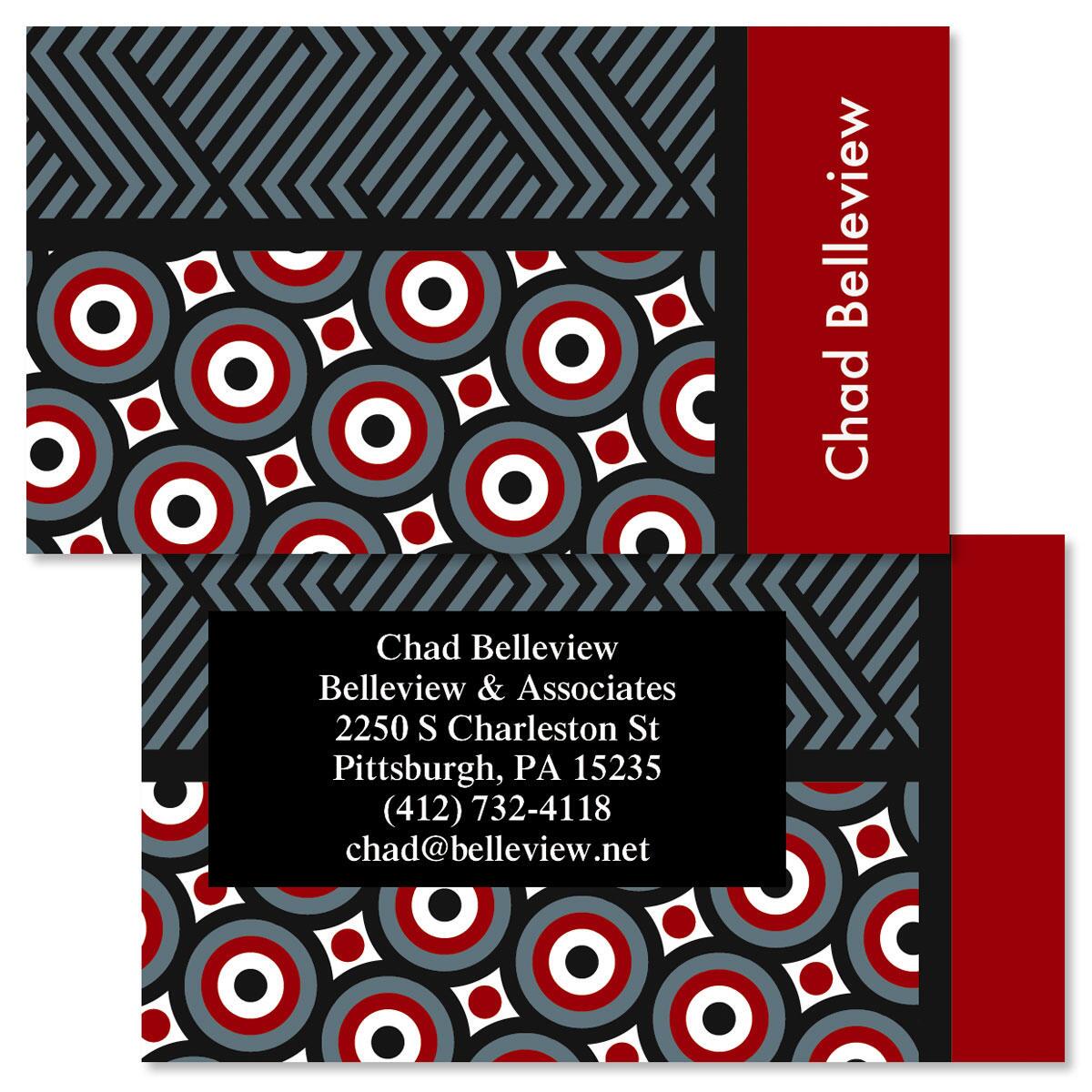 Op Art Double-Sided Business Cards | Colorful Images