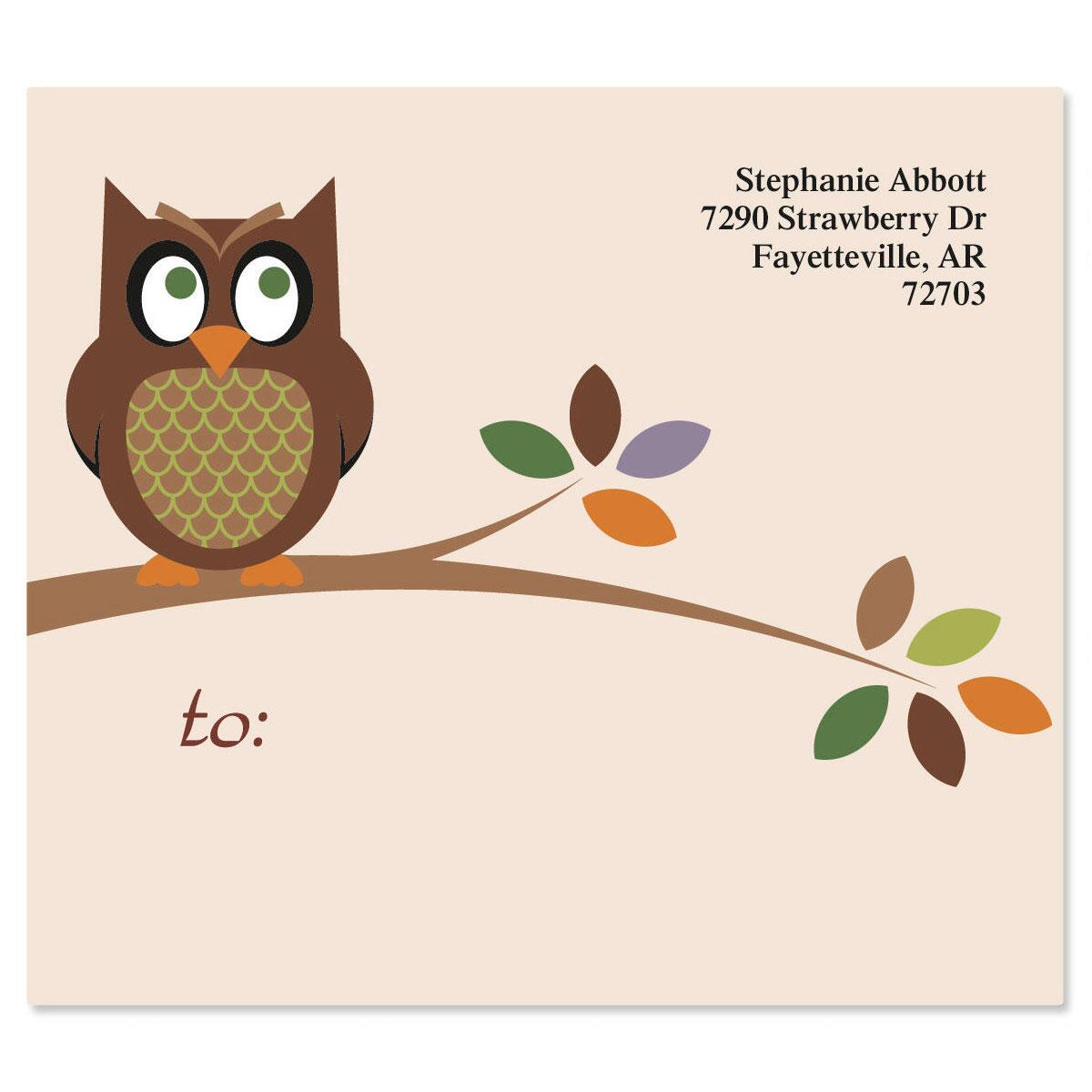 Owl Package Labels | Colorful Images