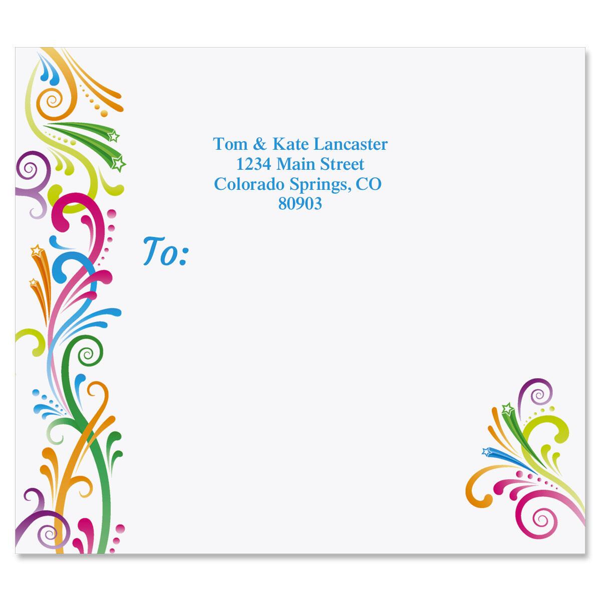 Party Spirit Package Labels | Colorful Images