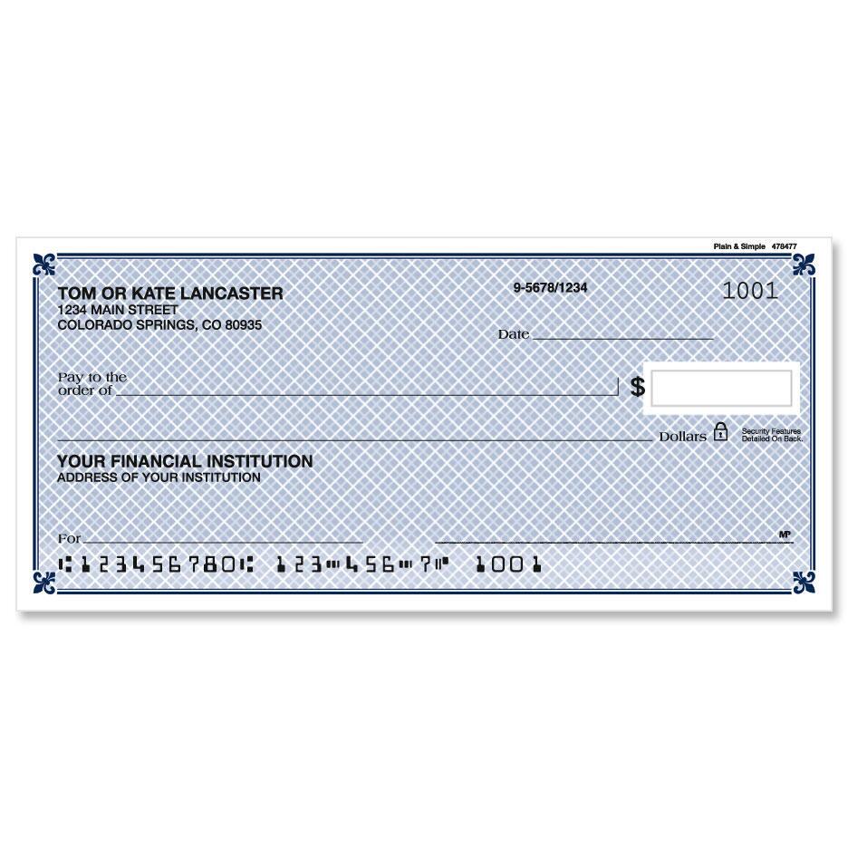 Plain & Simple Personal Checks | Colorful Images
