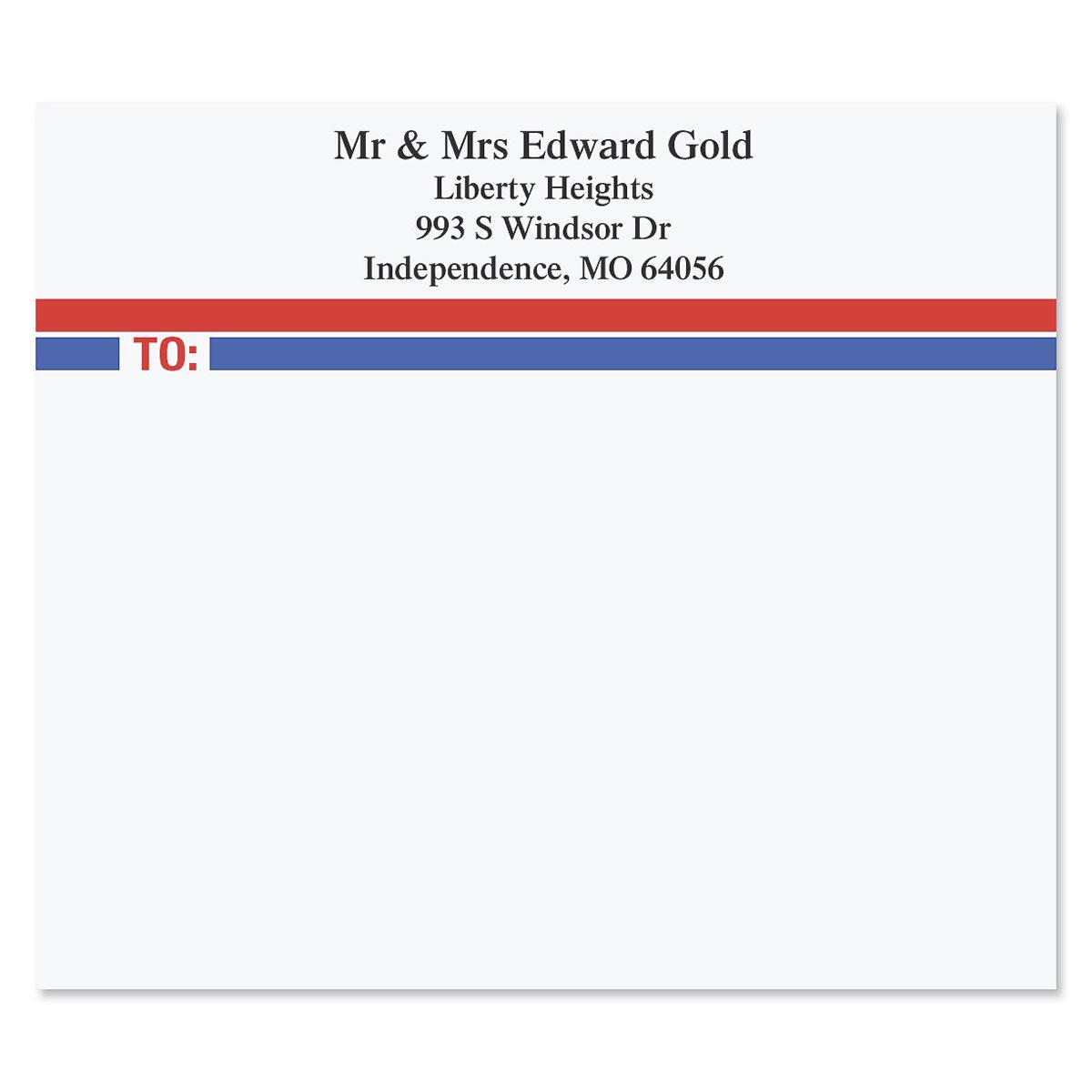 Red Blue Package Labels | Colorful Images