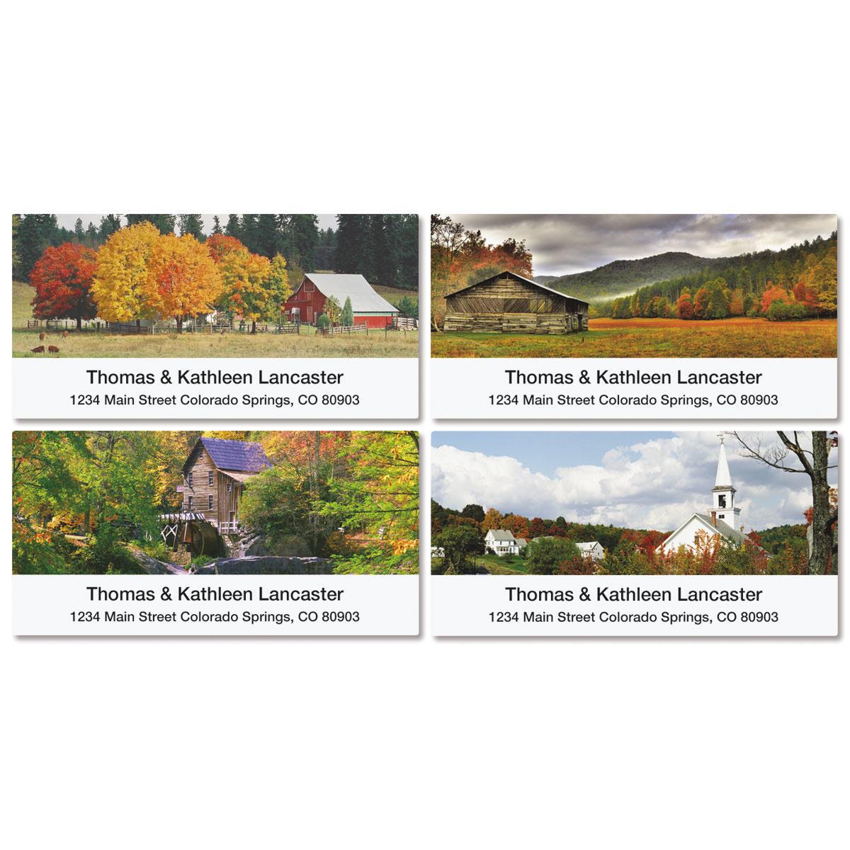 Rustic America Deluxe Address Labels (4 Designs) | Colorful Images