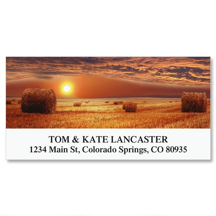 Rural Sunset Deluxe Return Address Labels | Colorful Images