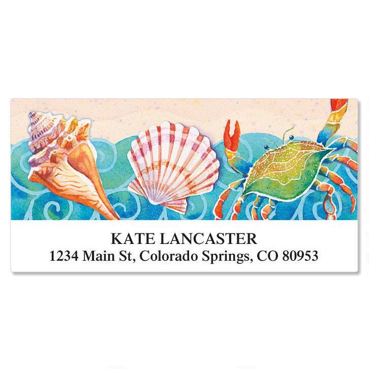 Sand and Sea Deluxe Return Address Labels | Colorful Images