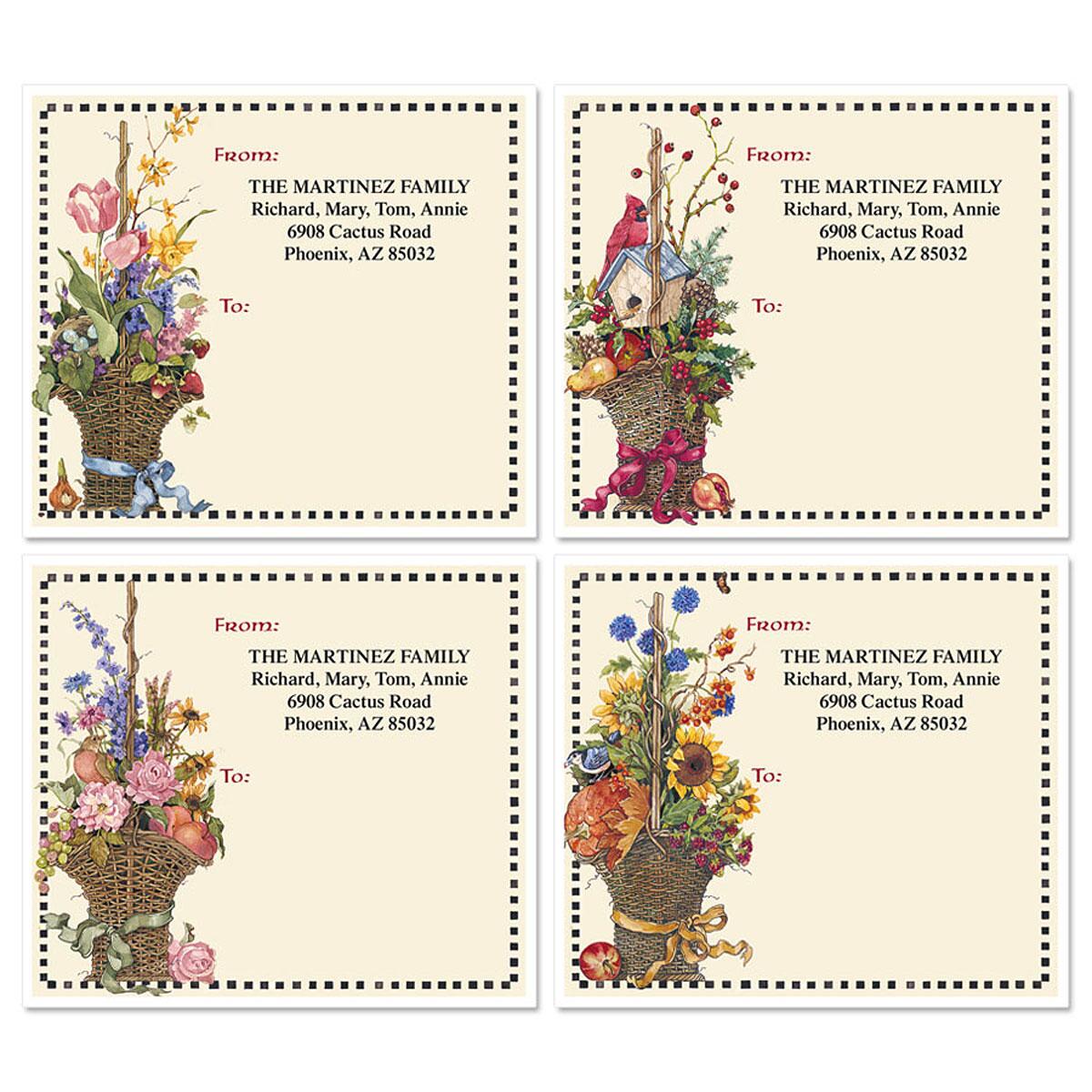 Sandi's Four Seasons Package Labels | Colorful Images