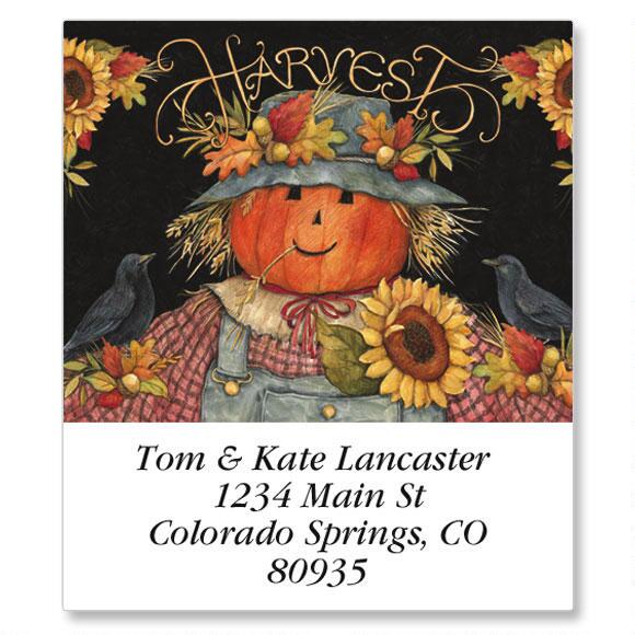 Scarecrow Select Return Address Labels | Colorful Images