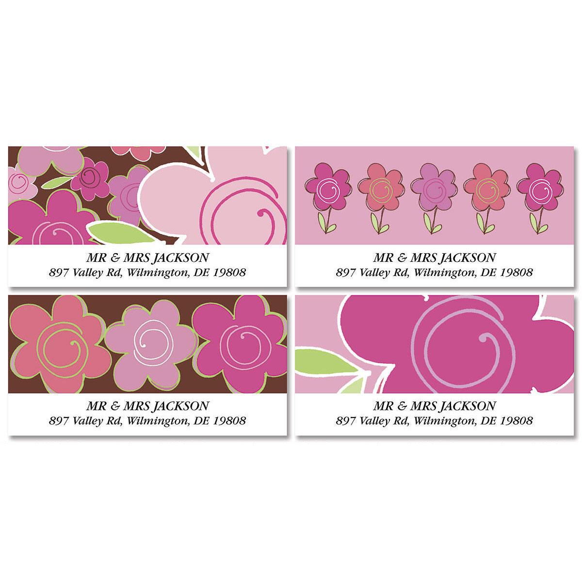 Shades of Pink Deluxe Return Address Labels | Colorful Images