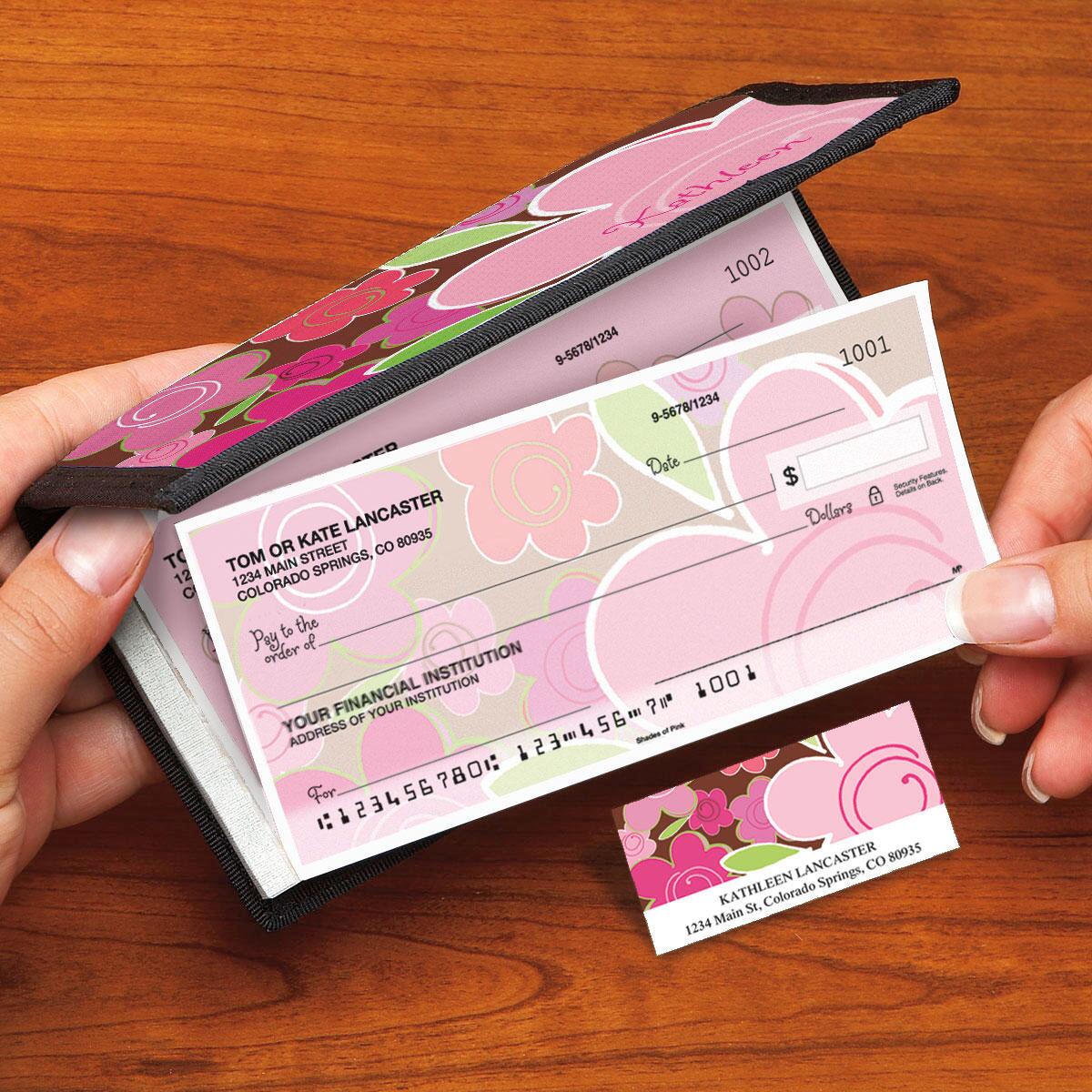 Shades of Pink Side-Tear Personal Duplicate Checks with Matching ...
