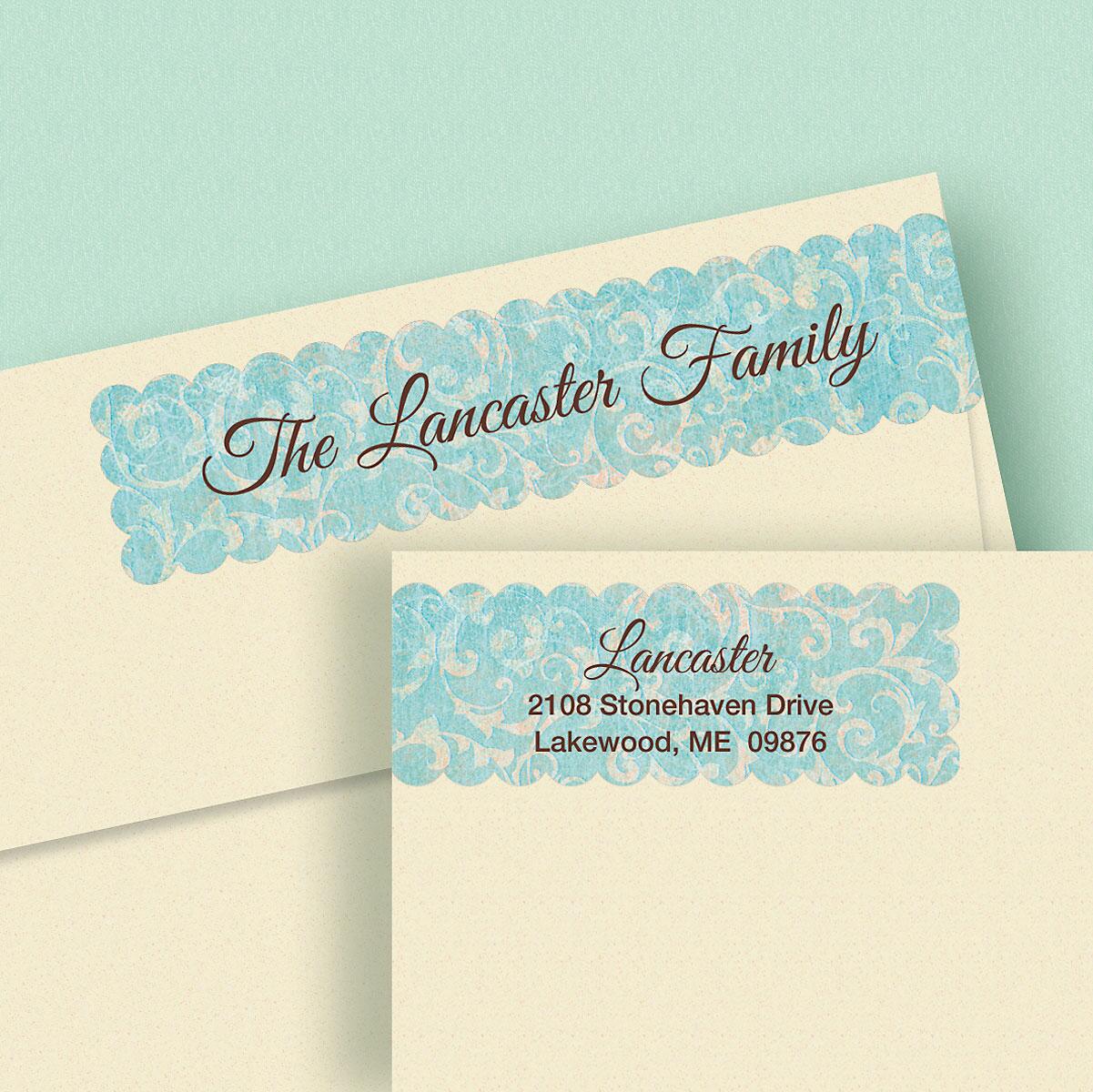 Simple Elegance Connect Wrap Diecut Return Address Labels | Colorful Images
