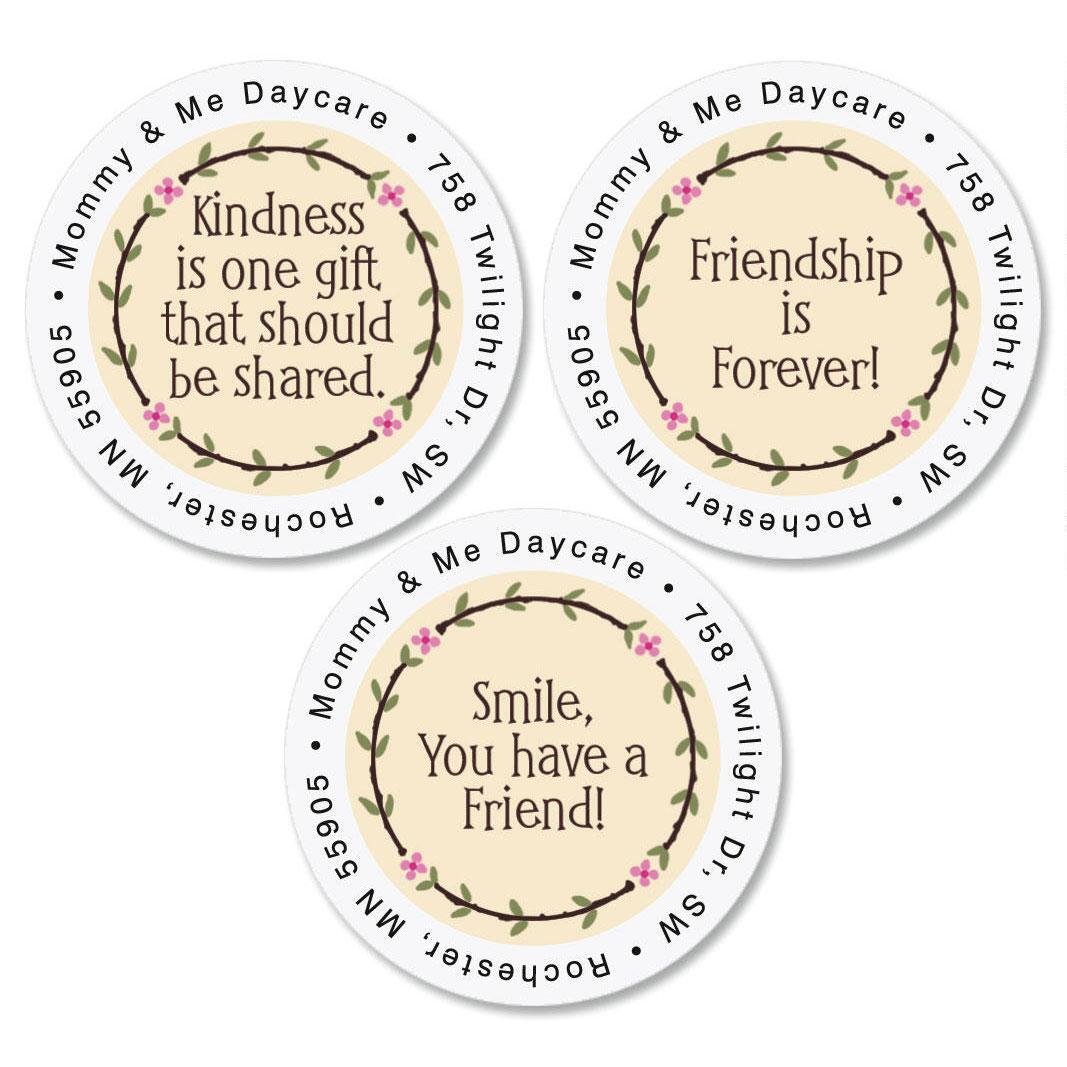 Smile Round Return Address Labels | Colorful Images