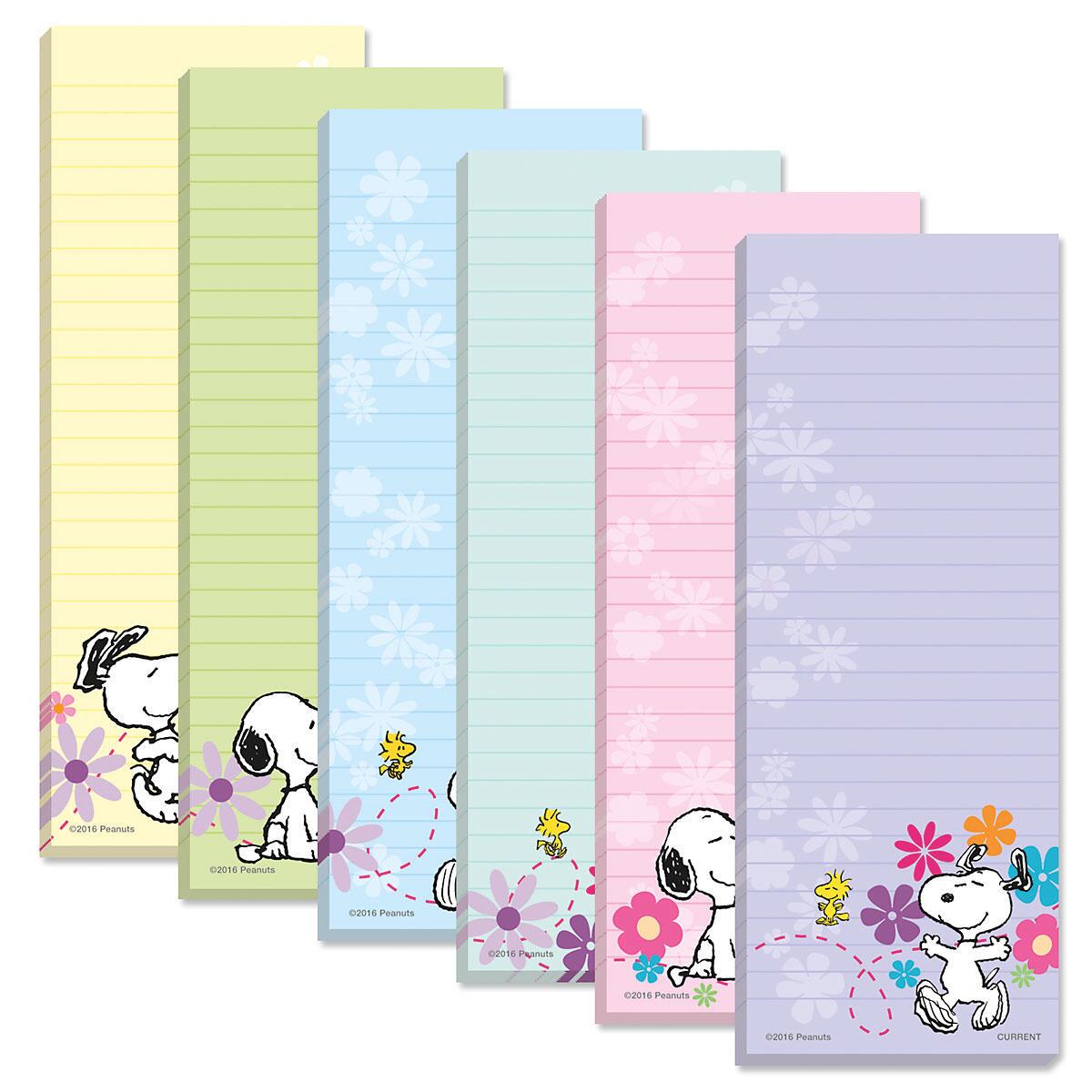 Snoopy Shopping List Pads | Colorful Images