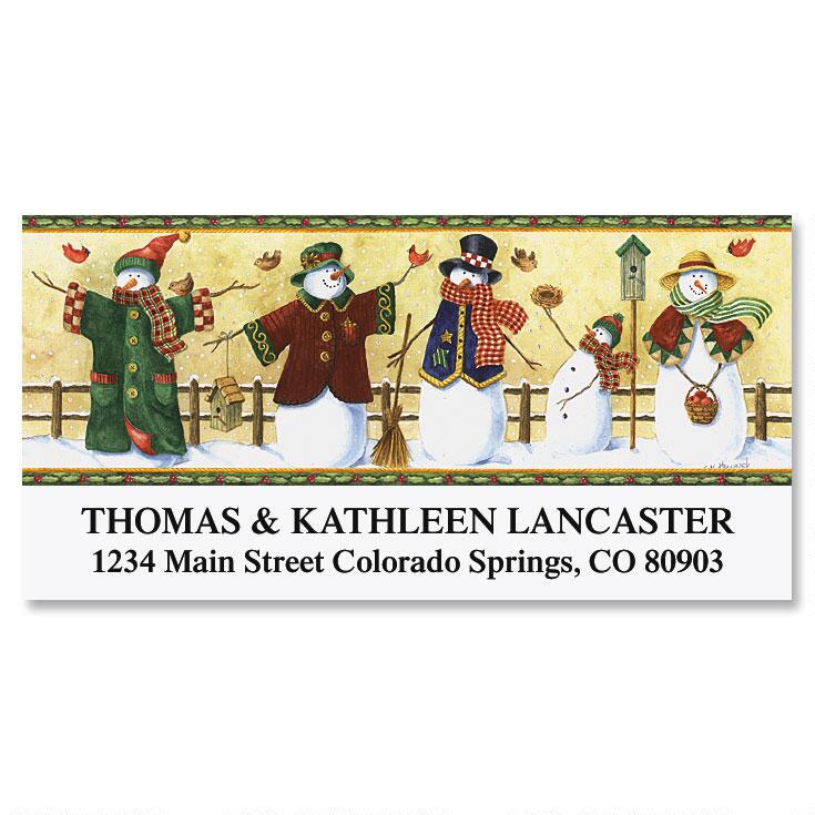 Snow Friends Deluxe Return Address Labels | Colorful Images