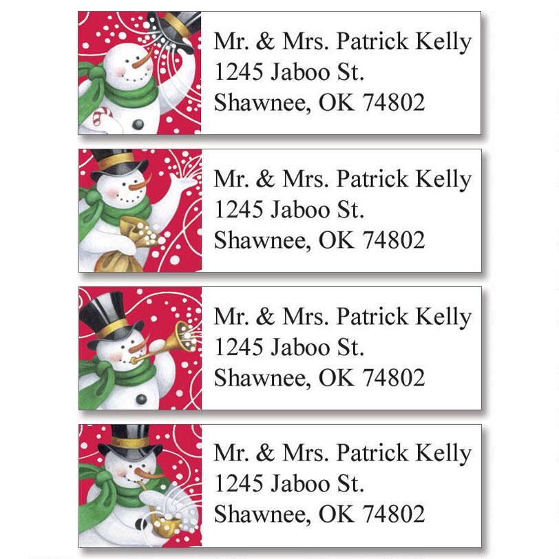 Snowmakers Classic Return Address Labels | Colorful Images