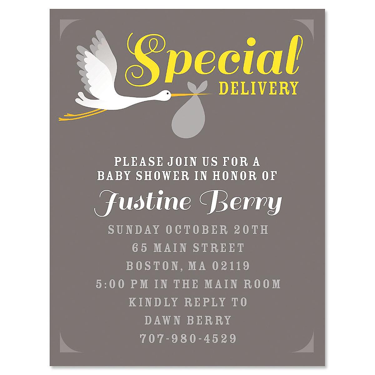 Special Delivery Invitation | Colorful Images