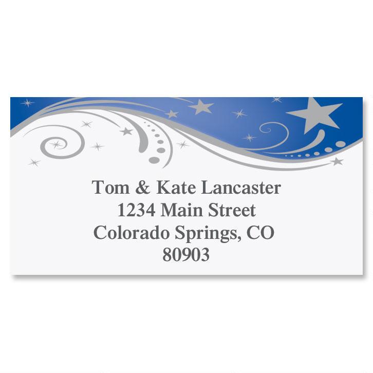 Splendid Star Border Return Address Labels | Colorful Images