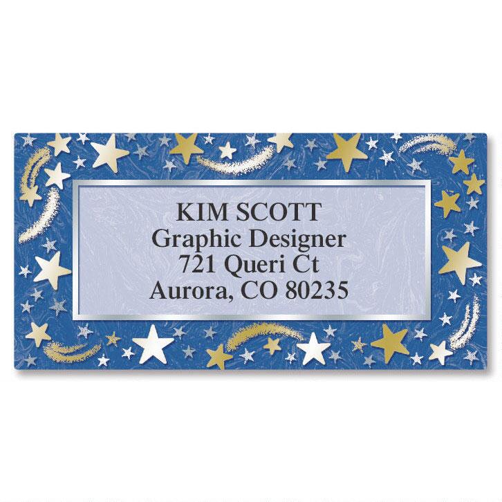 Stars Border Return Address Labels | Colorful Images