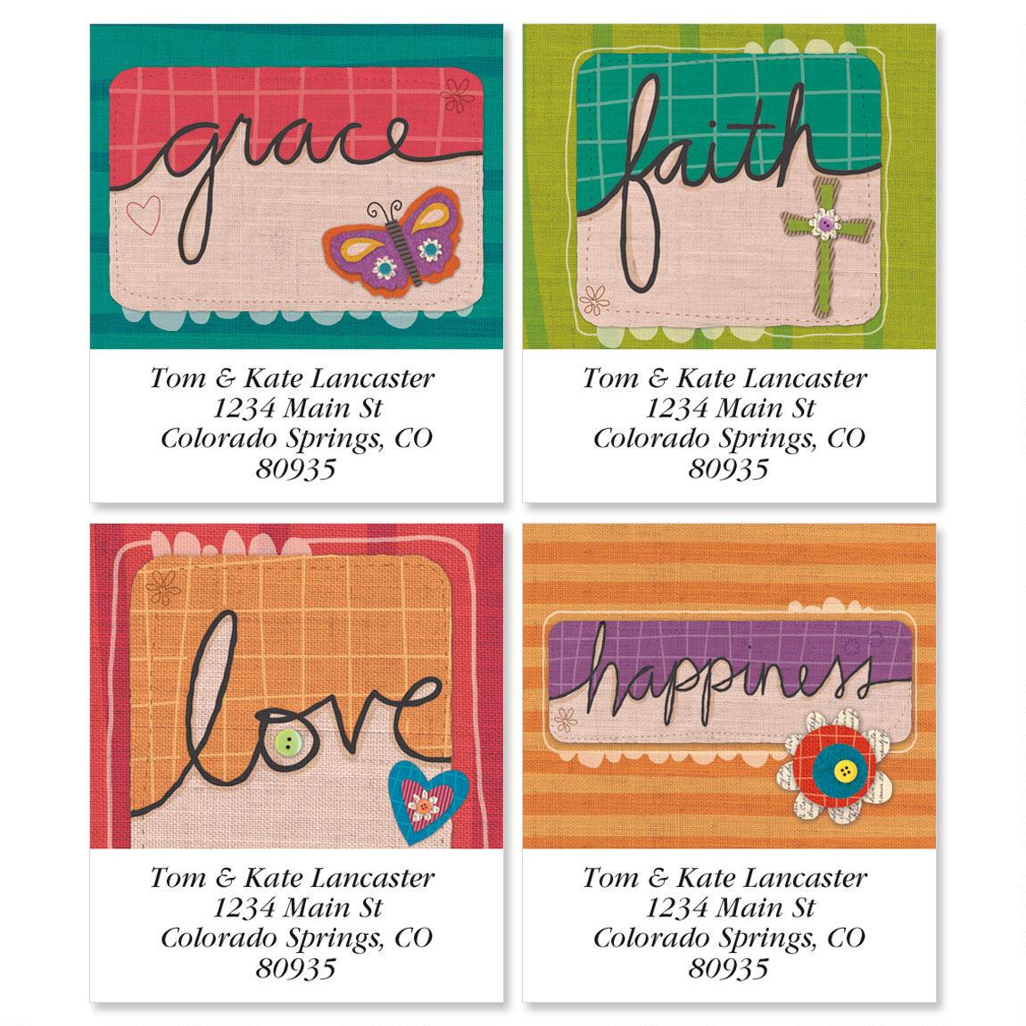 Sufficient Grace Select Return Address Labels | Colorful Images