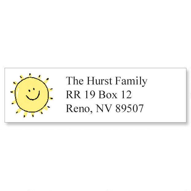 Sunshine Smile Classic Return Address Labels | Colorful Images