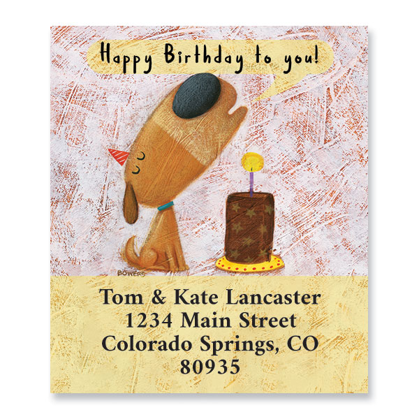 Happy Woofday Select Return Address Labels | Colorful Images