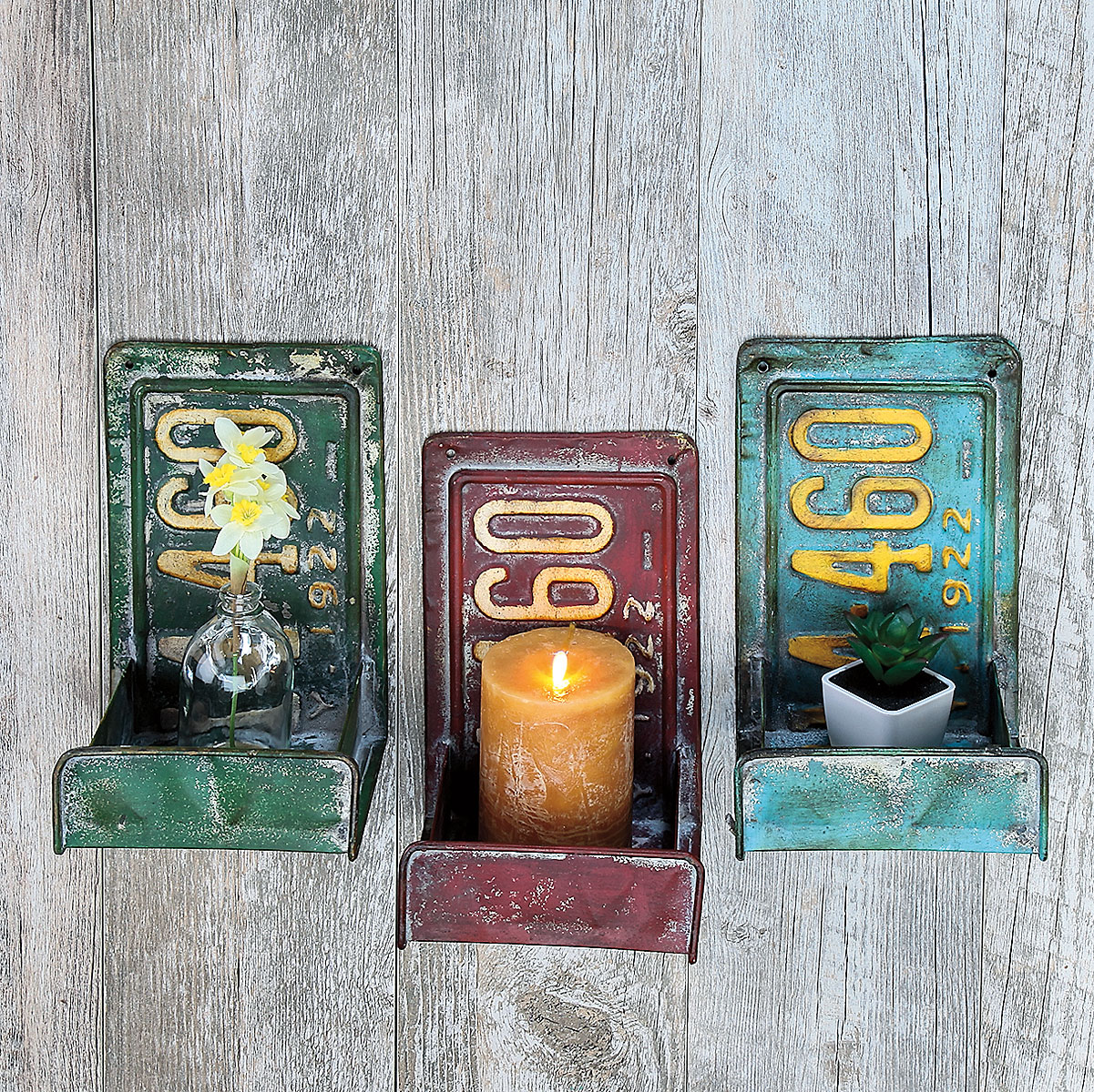 Metal License Plate Shelves | Colorful Images