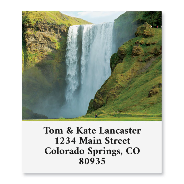Skogafoss Waterfall Select Return Address Labels | Colorful Images