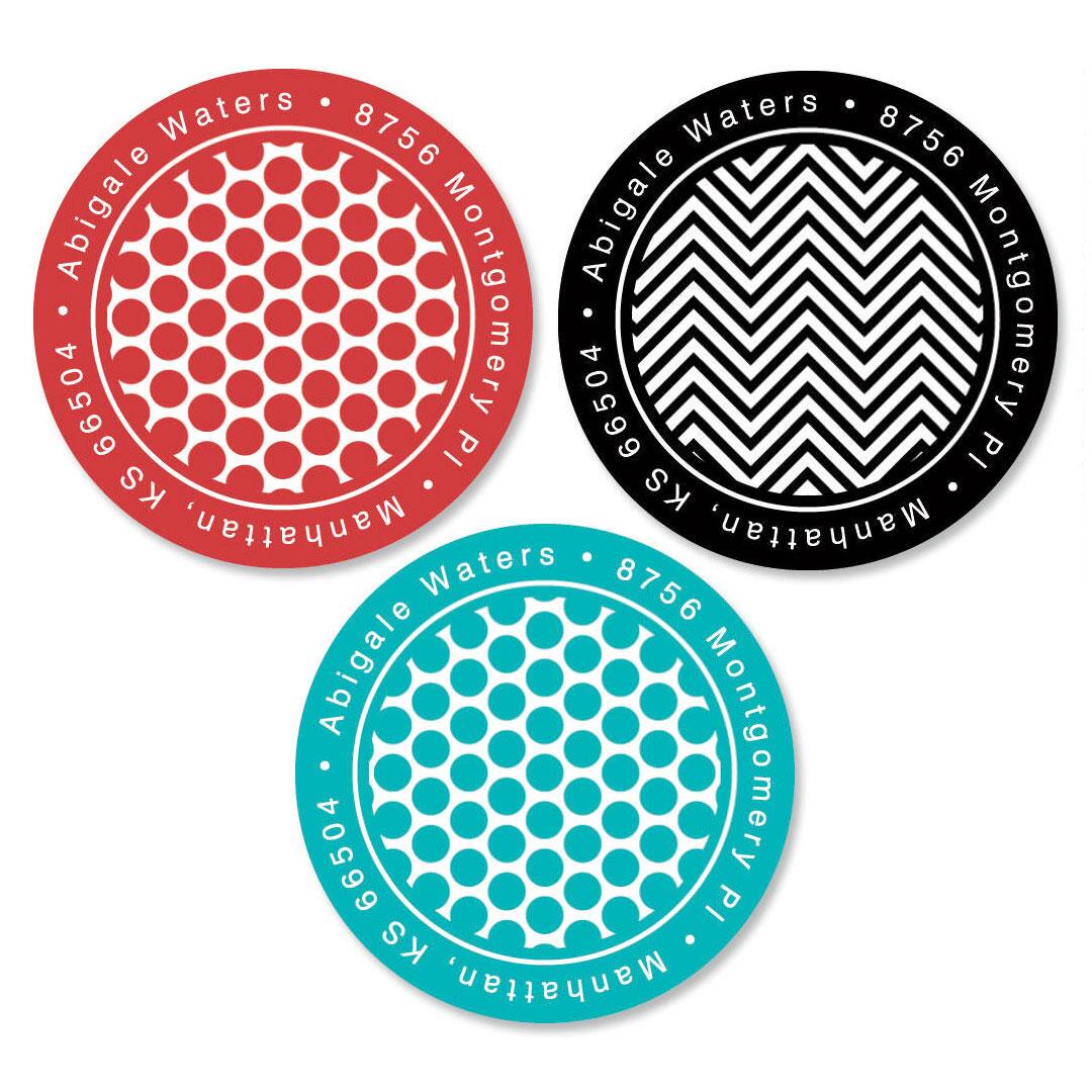 Tailored Appeal Round Return Address Labels | Colorful Images