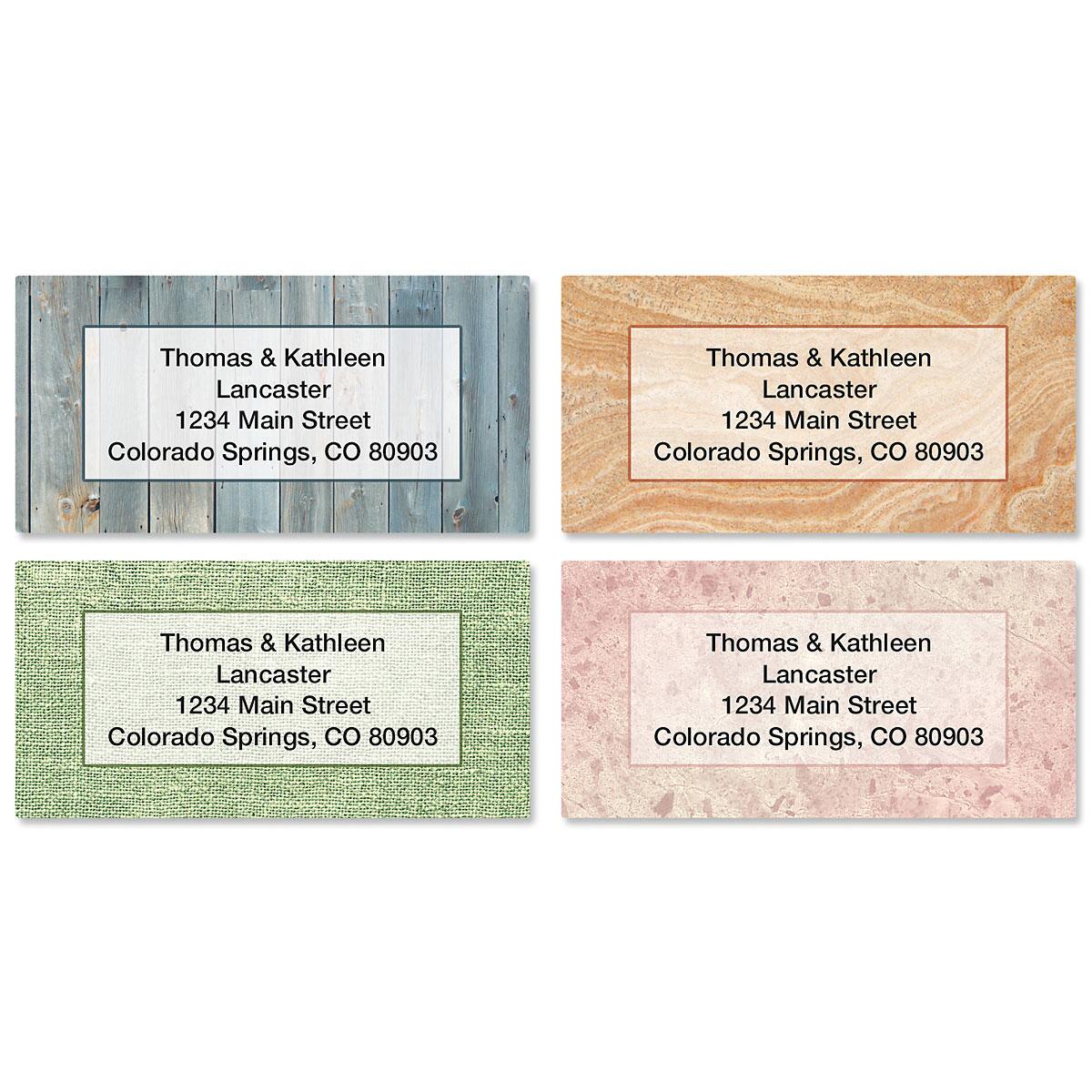 Textures Border Return Address Labels | Colorful Images