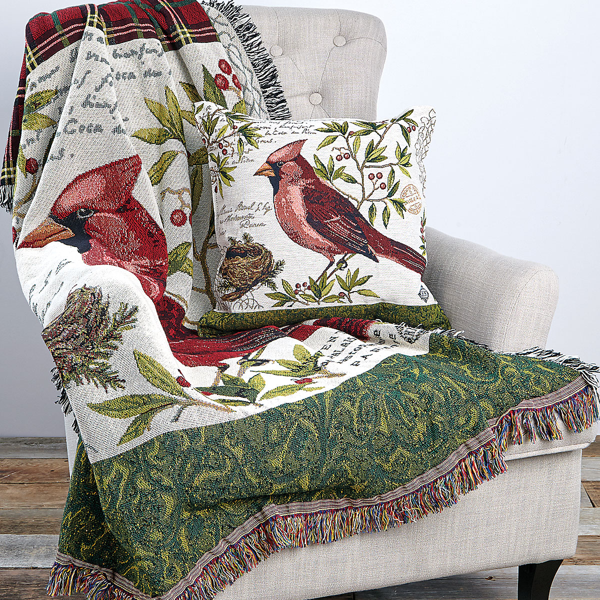 Winter Wonderland Cardinal Throw | Colorful Images