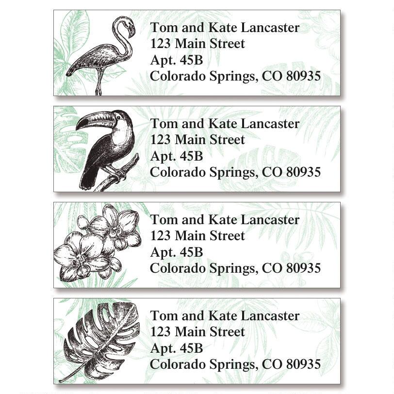 Tropical Classic Return Address Labels | Colorful Images