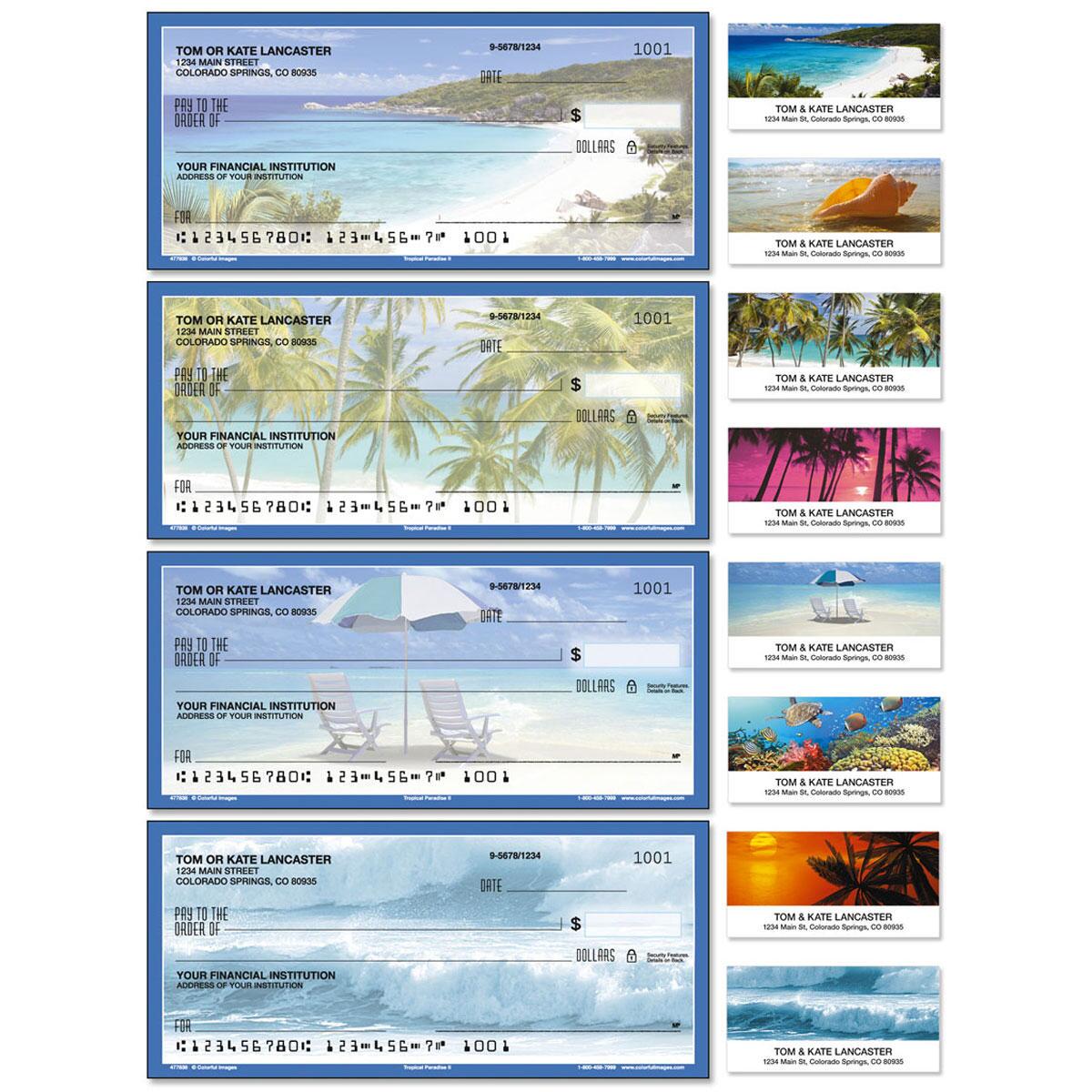 Tropical Paradise II Personal Single Checks With Matching Address ...
