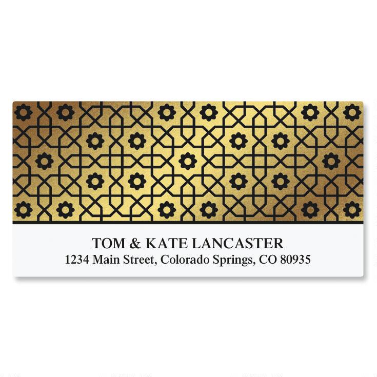 Urban Mesh Foil Deluxe Return Address Labels | Colorful Images