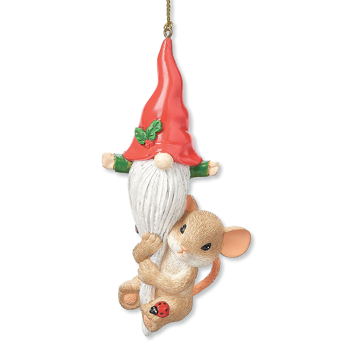 Charming Tails Mouse with Gnome Ornament | Colorful Images