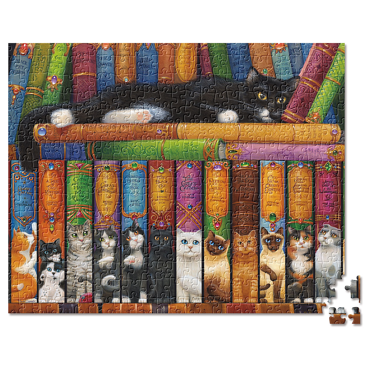 Puzzle Cats & Books | Colorful Images