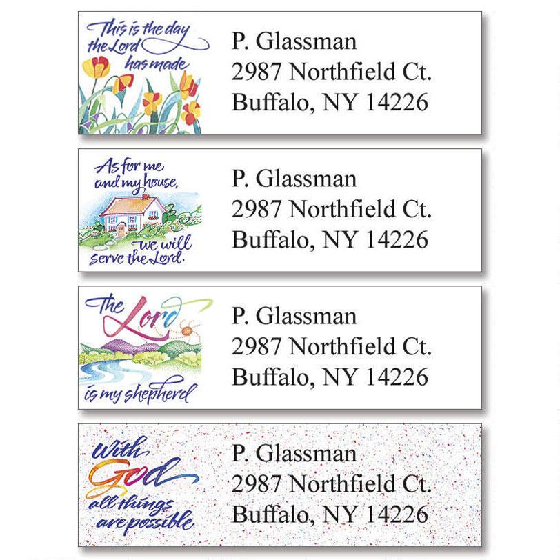 Verses of Virtue Classic Return Address Labels | Colorful Images