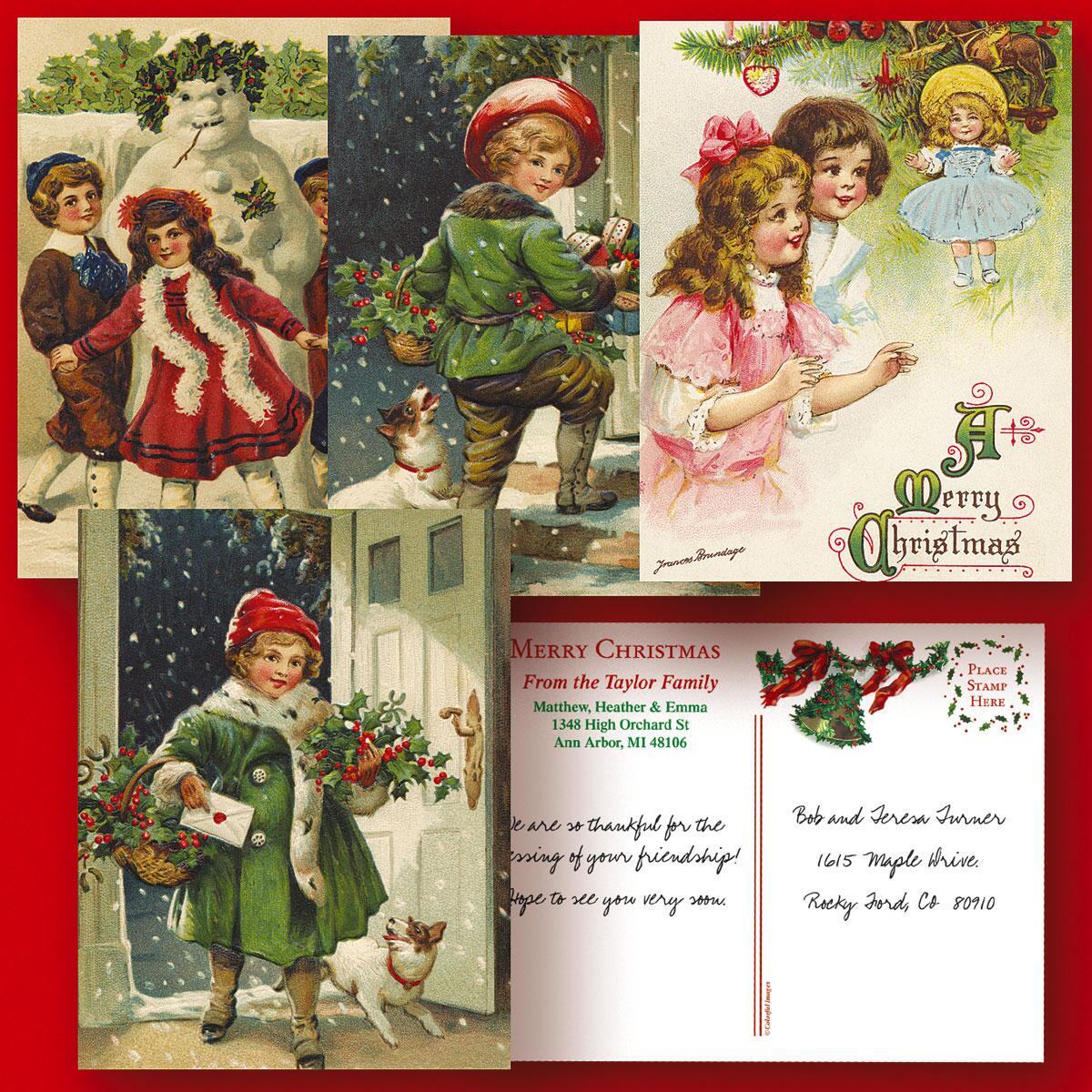 old holiday postcards