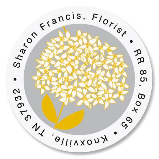 Vintage Round Return Address Labels | Colorful Images