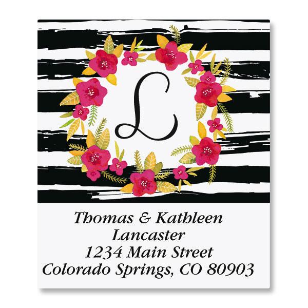 Vivid Wreath Select Address Labels | Colorful Images