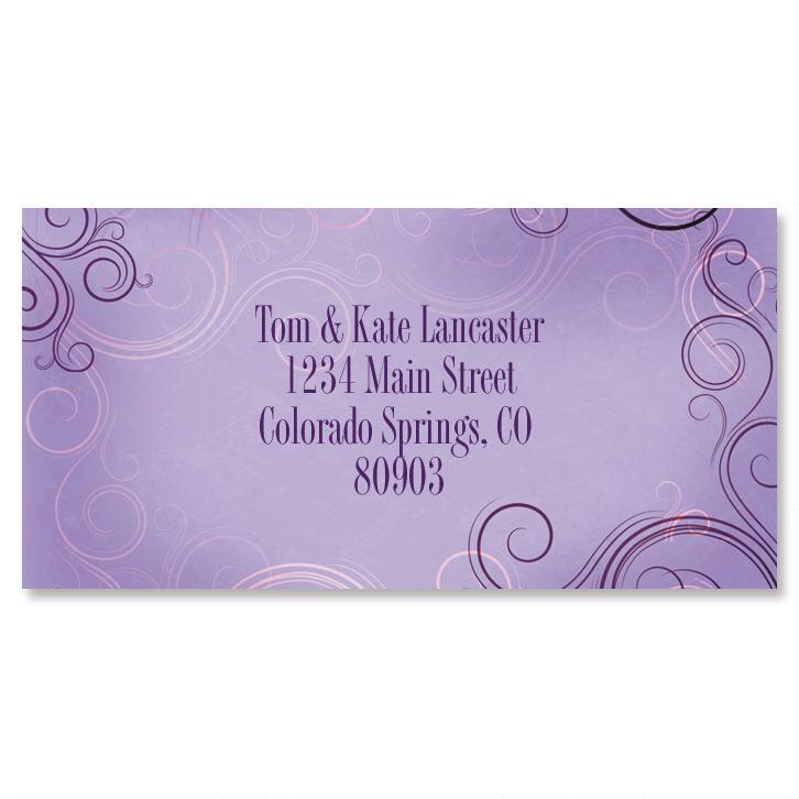 Vogue Border Purple Return Address Labels | Colorful Images